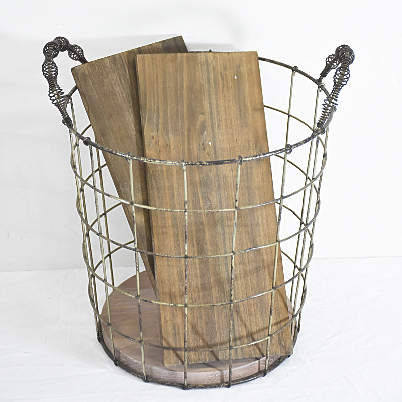 Stackable Bulk Recycled Decorative Round Rustic metal Wire Basket - Buy ...